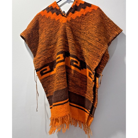 Ponchos & Serapes | Vintage Handwoven Wool Poncho Southwestern ...
